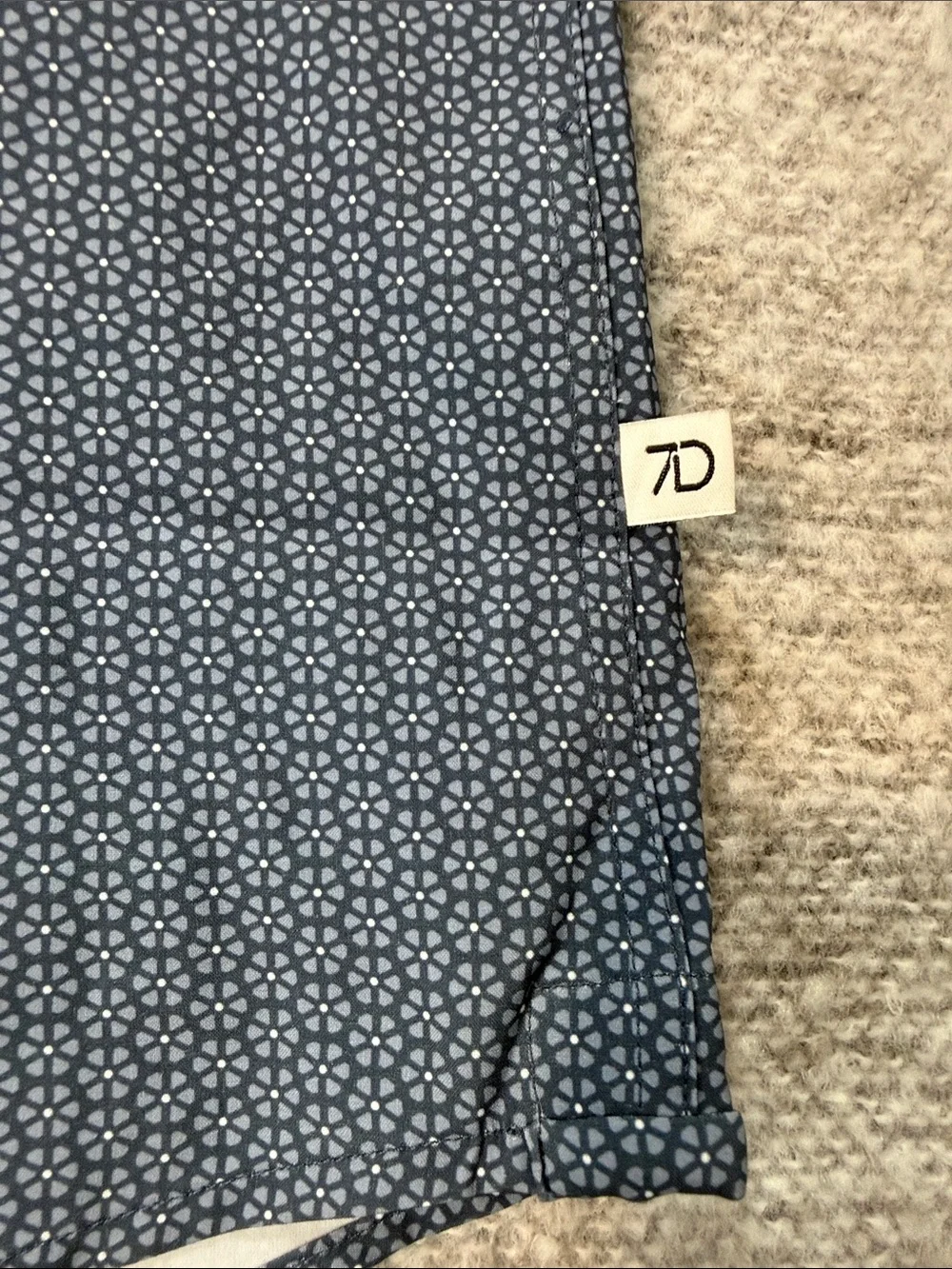 7 Diamonds | Shirts | 7 Diamonds Navy Microgeometric Buttonup Shirt 4 ...